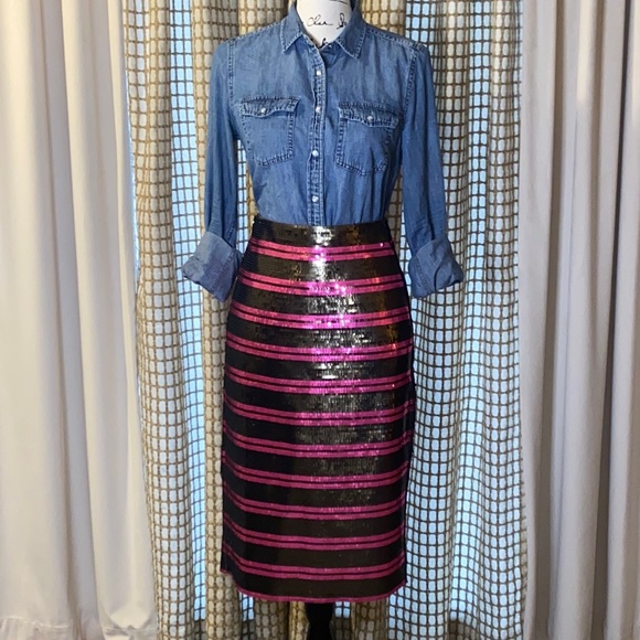 J. Crew | Skirts | Jcrew Collection Sequin Pencil Skirt | Poshmark
